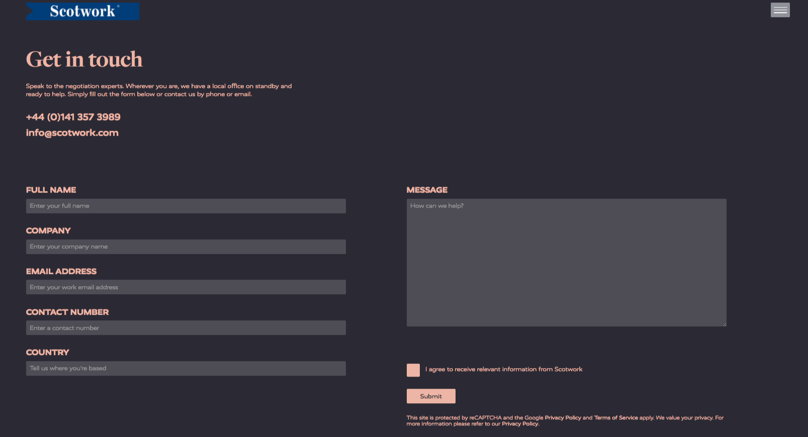Speak to the Global Negotiation Experts, Contact Us | Scotwork Turkey